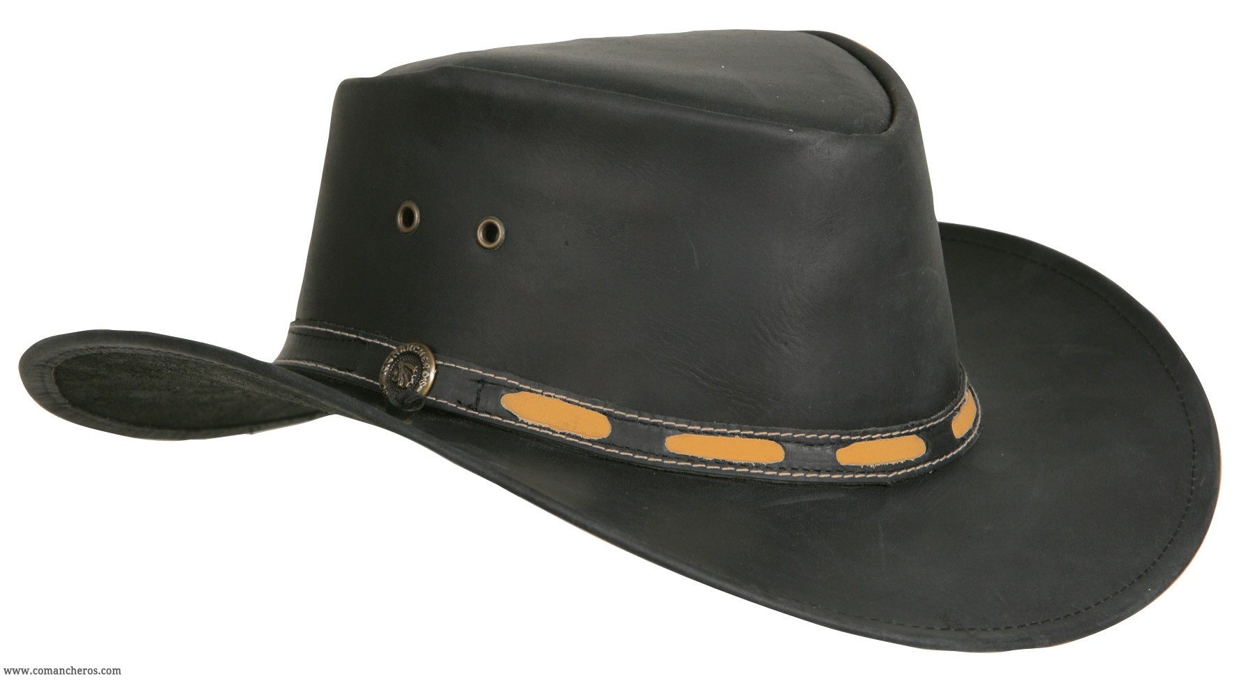 Australianischer schwarzer Lederhut